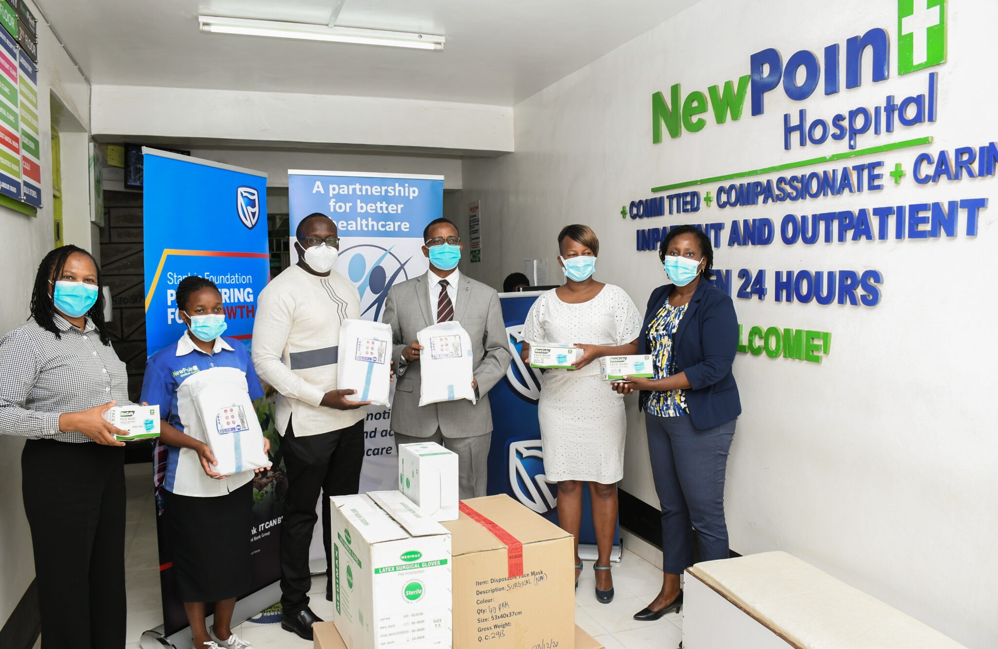 KHF partnered with Stanbic Bank Kenya to donate PPEs to Nakuru, Thika ...